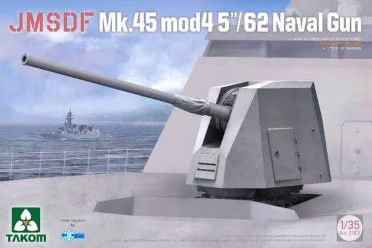 Takom 2183 1/35 Mk45 Mod4 5'/62 JMSDF Naval Gun Model Kit — White Rose Hobbies