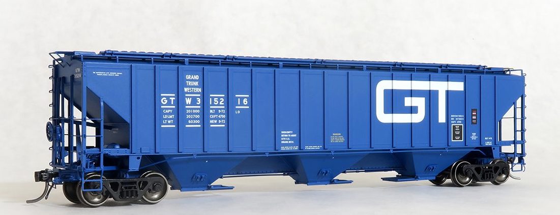 Tangent Scale Models 20030-04 PS 4750 Covered Hopper Grand Trunk Weste — White Rose Hobbies