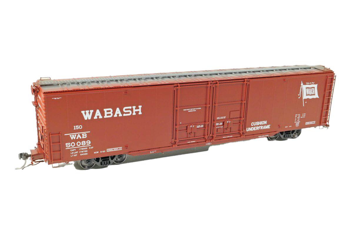 Tangent Scale Models 33013 Greenville 60′ Double Door Box Car Wabash # — White Rose Hobbies