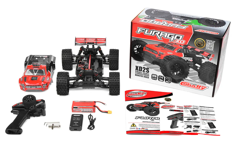 Team Corally C-00230-R Red FURAGO XD 4WD 2S Small Scale RTR Monster Tr ...