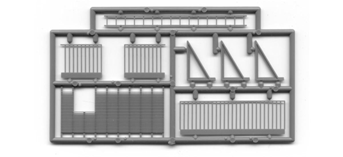 Tichy Train Group 8060 HO Scale Fire Escape Platform with Railing (2 P ...