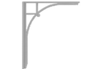 Tichy Train Group 8204 HO Scale Station Eve Brackets (12 Pack) — White ...