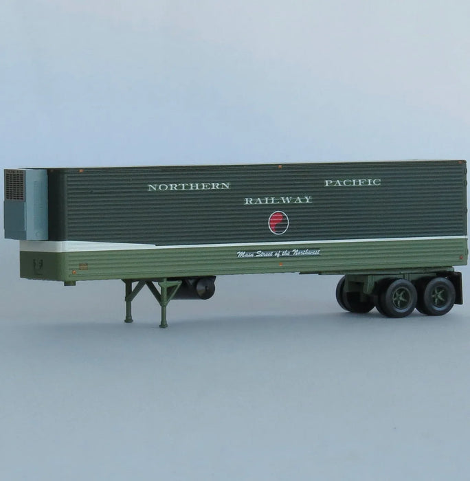 Trainworx 40233-13 N Scale 40' Corrugated Trailer Northern Pacific NP ...