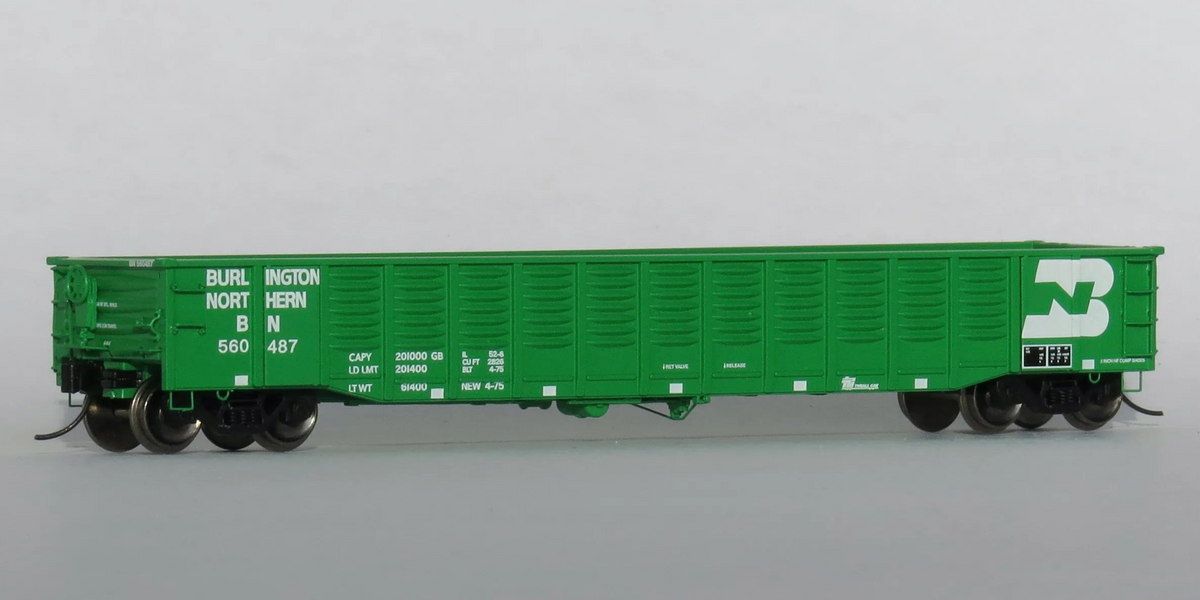 Trainworx N Scale 25211-24 52'6" Corrugated Gondola Burlington Norther ...