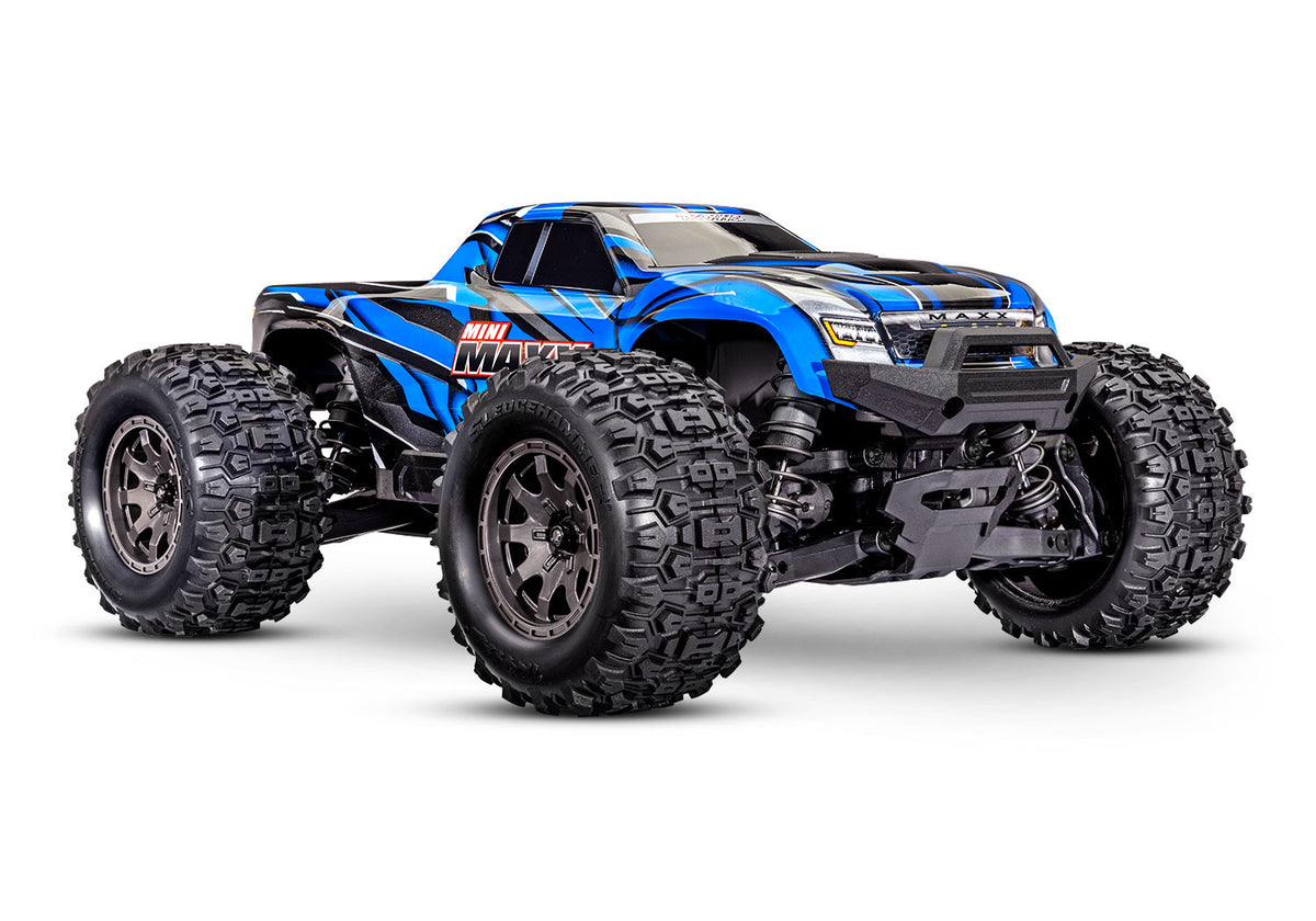 Traxxas 107154-1 Blue Mini Maxx® 4X4 RTR Brushless Monster Truck ...