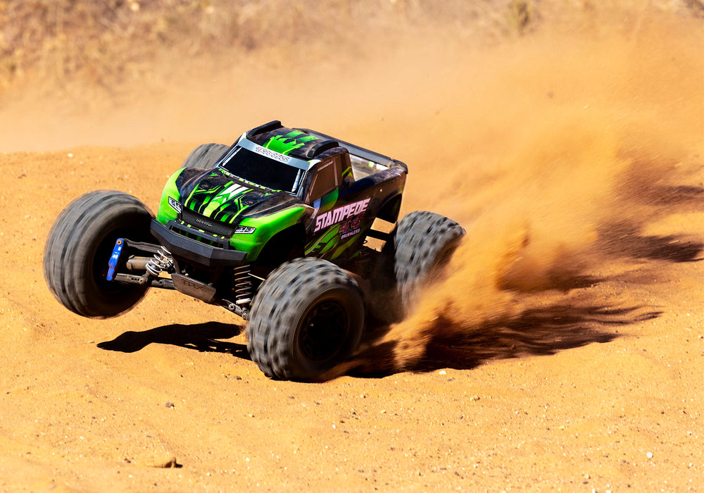 Traxxas 67154-4 Green 4x4 Stampede RTR 1/10 BL-2s Brushless Monster Tr ...