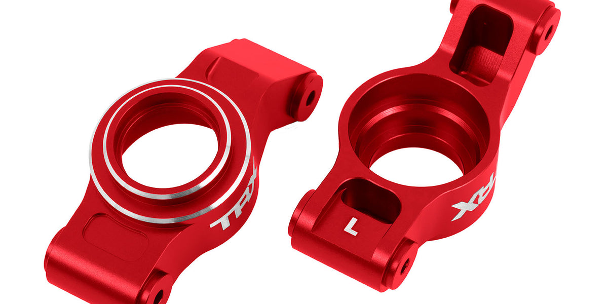 Traxxas 7852 Red Aluminum Left & Right Rear Stub Axle Carriers fits X ...