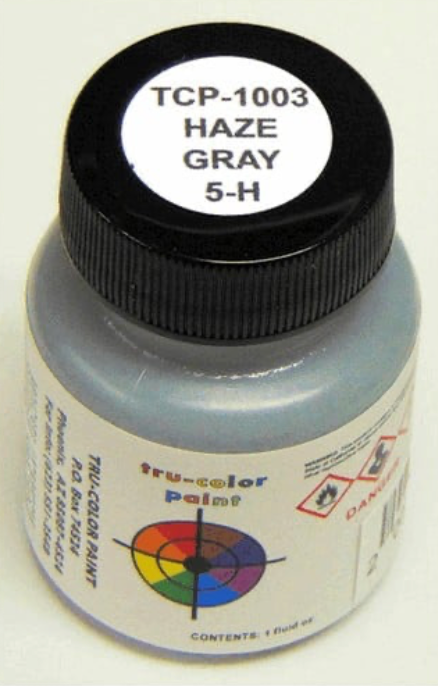 Tru-Color 1003 5-H Haze Gray 1oz Acrylic Model Paint — White Rose Hobbies