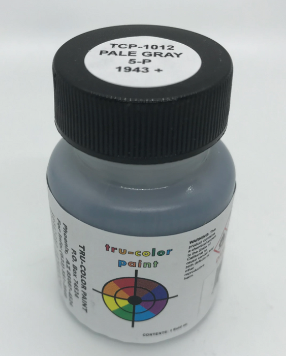 Tru-Color 1012 5-P Pale Gray 1oz Acrylic Model Paint — White Rose Hobbies
