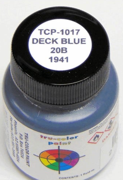 Tru-Color 1017 Deck Blue 20B 1941 1oz Acrylic Model Paint — White Rose ...