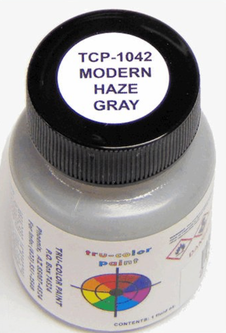 Tru-Color 1042 Modern Haze Gray 1oz Acrylic Model Paint — White Rose ...