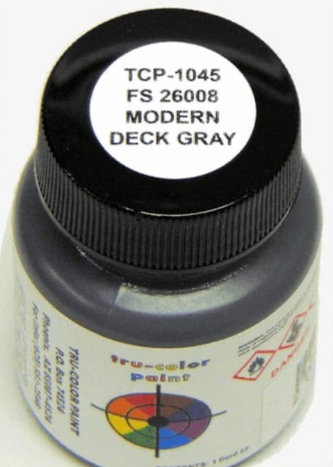 Tru-Color 1045 Modern Deck Gray 1oz Acrylic Model Paint — White Rose ...