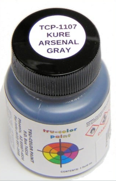 Tru-Color 1107 IJN Kure Arsenal Gray 1oz Acrylic Model Paint — White ...