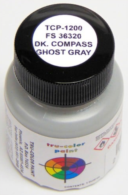 Tru-Color 1200 FS26320 Dark Compass Ghost Gray 1oz Acrylic Model Paint ...