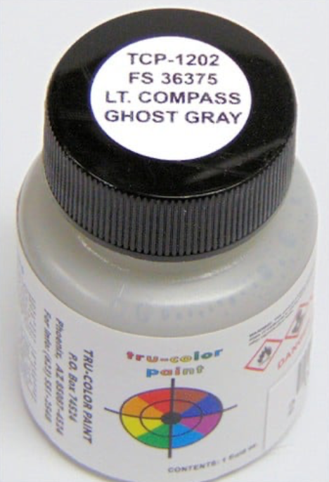 Tru-Color 1202 FS36375 Light Compass Ghost Gray 1oz Acrylic Model Pain ...