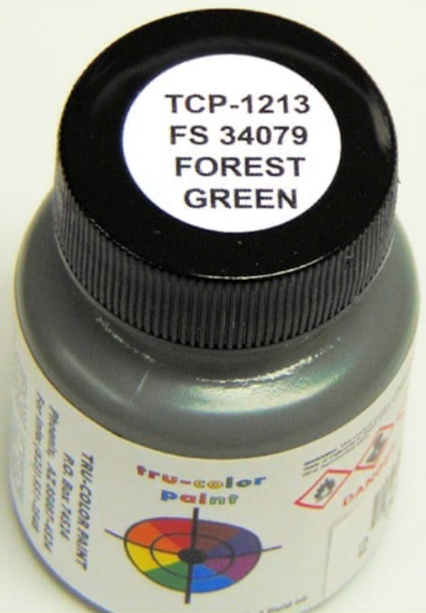 Tru-Color 1213 FS34079 Forest Green 1oz Acrylic Model Paint — White ...