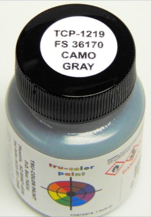 Tru-Color 1219 FS36170 Camouflage Gray 1oz Acrylic Model Paint — White ...