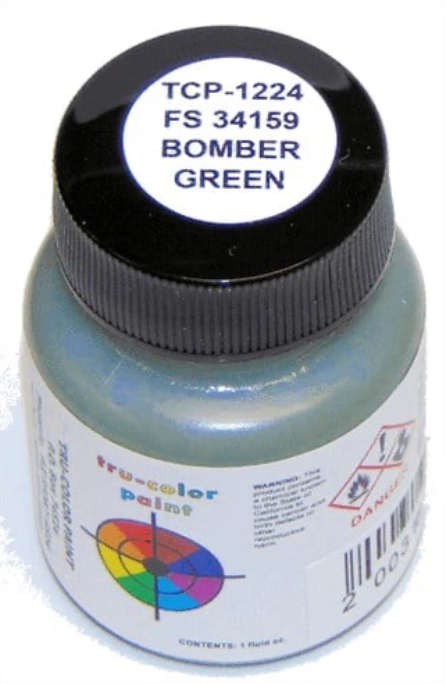 Tru-Color 1224 FS34159 Bomber Green 1oz Acrylic Model Paint — White ...