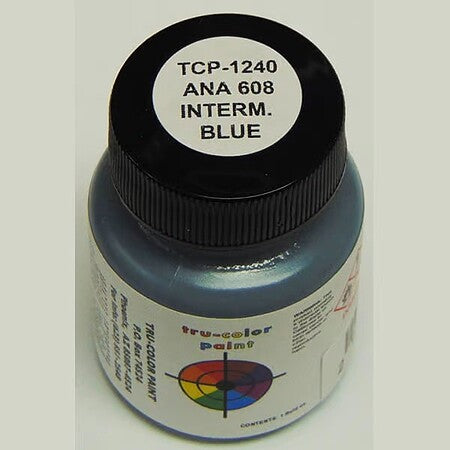 Tru-Color 1240 ANA 608 Intermediate Blue 1oz. Acrylic Model Paint ...