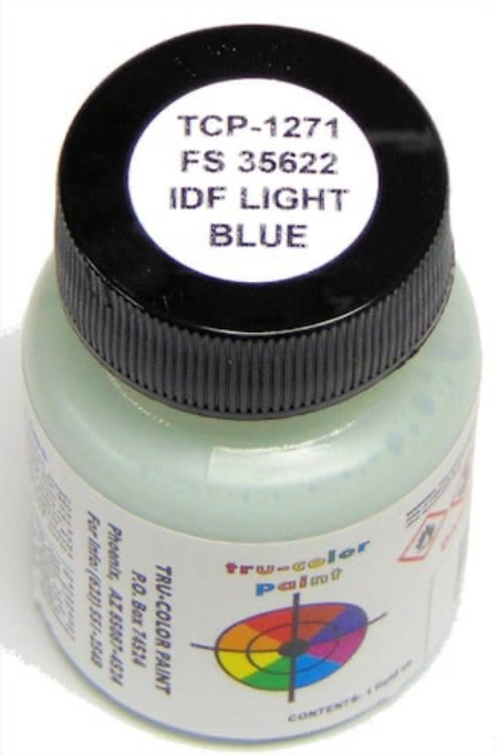 Tru-Color 1271 FS35622 IDF Light Blue 1 oz. Acrylic Model Paint — White ...