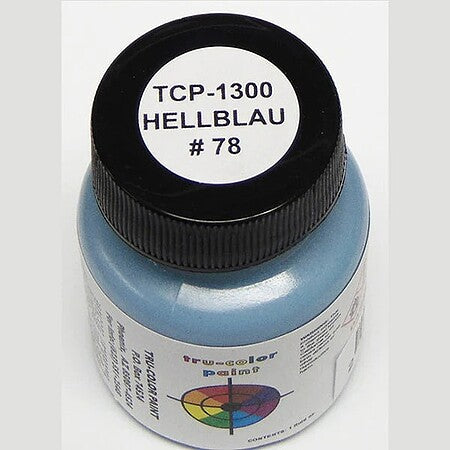 Tru-Color 1300 Hellblau 78 Solvent Based Acrylic Paint 1oz — White Rose ...