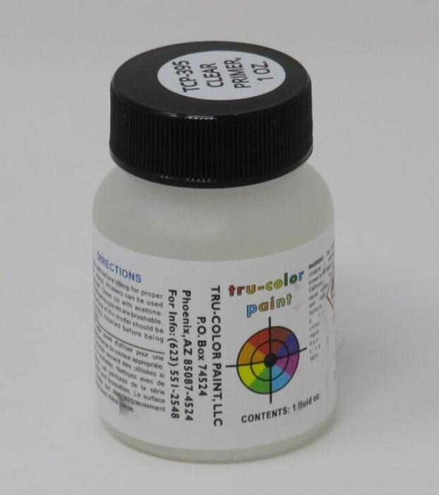 Tru-Color 395 Clear Primer 1 oz. Acrylic Model Paint — White Rose Hobbies