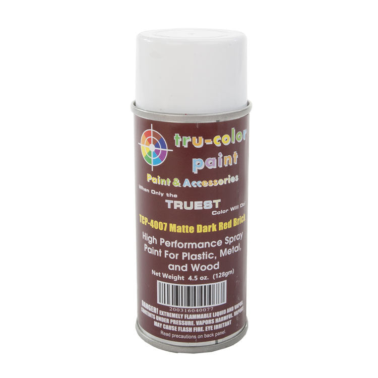 Tru-Color 4007 Matte Dark Red Brick High Performance Spray Paint 4.5oz ...