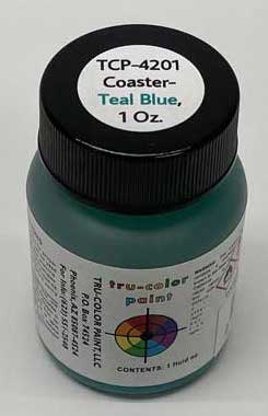 Tru-Color 4201 Coaster Teal Blue 1 oz. Acrylic Model Paint — White Rose ...
