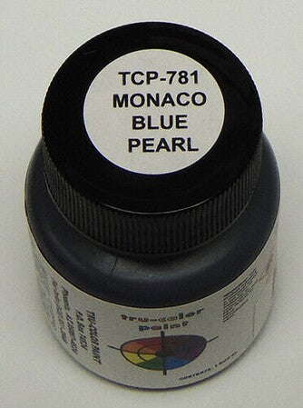 Tru-Color 781 Monaco Blue Pearl 1 oz. Acrylic Model Paint — White Rose ...