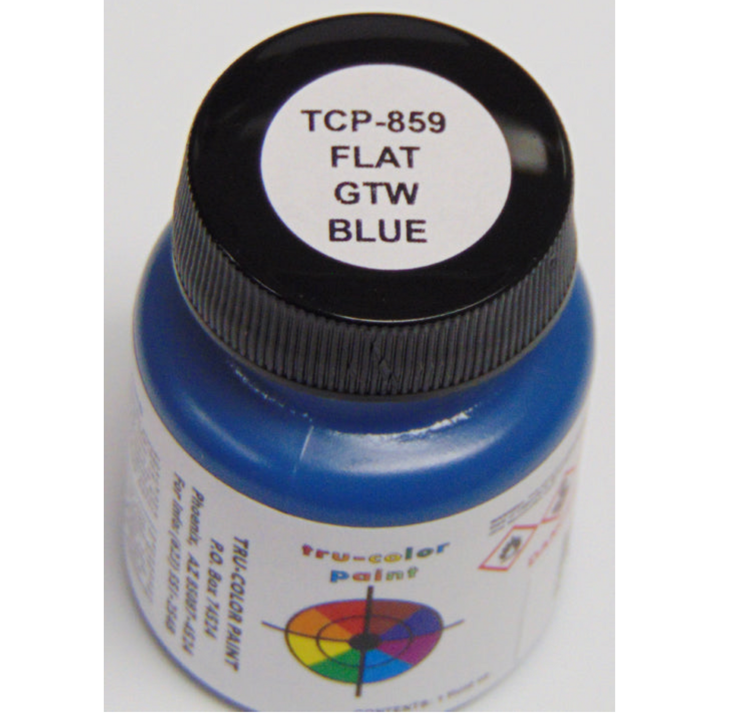 Tru-Color 859 Brushable Flat GTW Blue 1 oz. Acrylic Model Paint — White ...