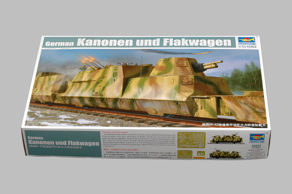 Trumpeter Scale Models 1511 1/35 German Army Kanonen und Flakwagen Rai ...