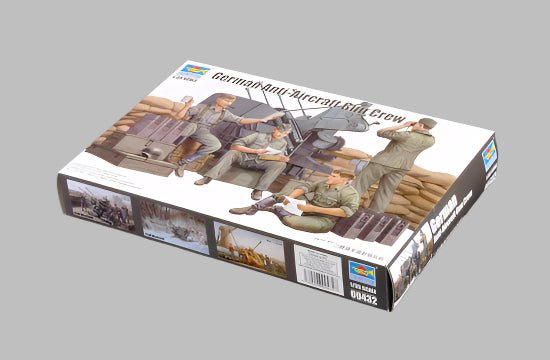 Trumpeter Scale Models 432 1/35 German Anti-Aircraft Gun Crew Set Mode ...