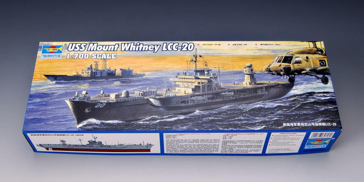 Trumpeter Scale Models 5718 1/700 USS Mount Whitney LCC-20 2004 Model ...