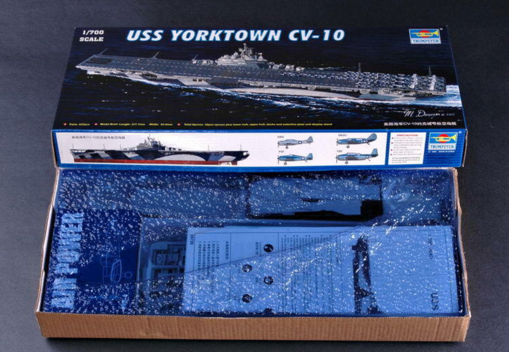 Trumpeter Scale Models 5729 1/700 USS Yorktown CV10 Aircraft Carrier M ...