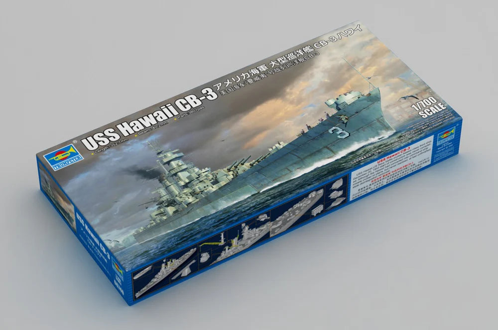 Trumpeter Scale Models 6740 1/700 USS Hawaii CB3 Battlecruiser Model K ...