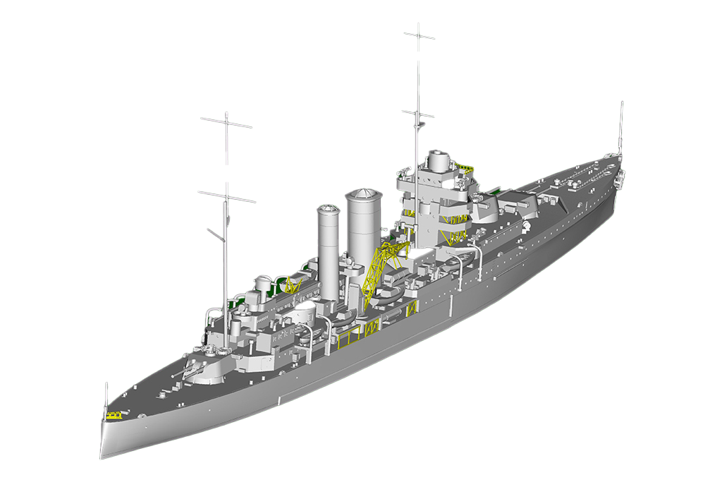 Trumpeter Scale Models 6745 1/700 HMS York British Heavy Cruiser Model ...