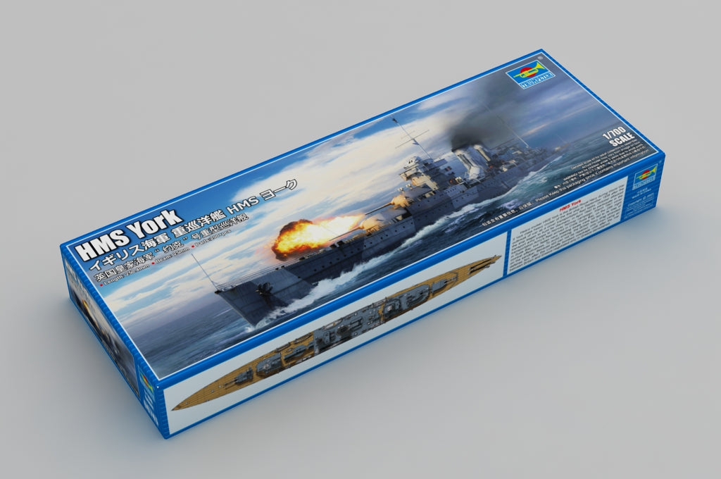 Trumpeter Scale Models 6745 1/700 HMS York British Heavy Cruiser Model ...