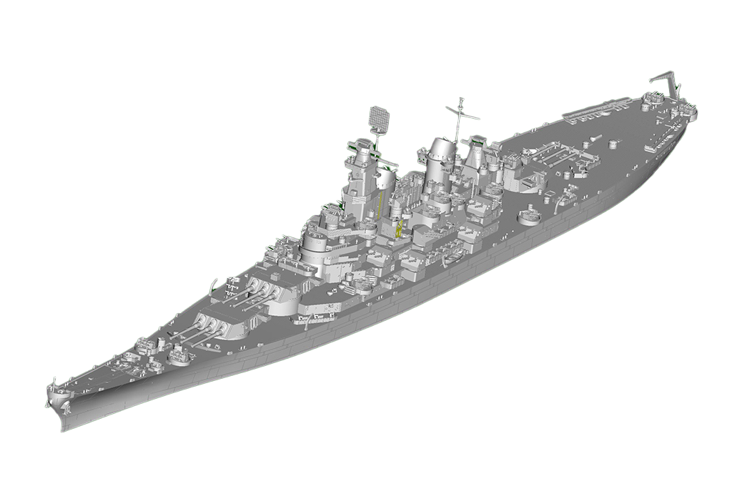 Trumpeter Scale Models 6749 1/700 USS Iowa BB61 Battleship Model Ship ...