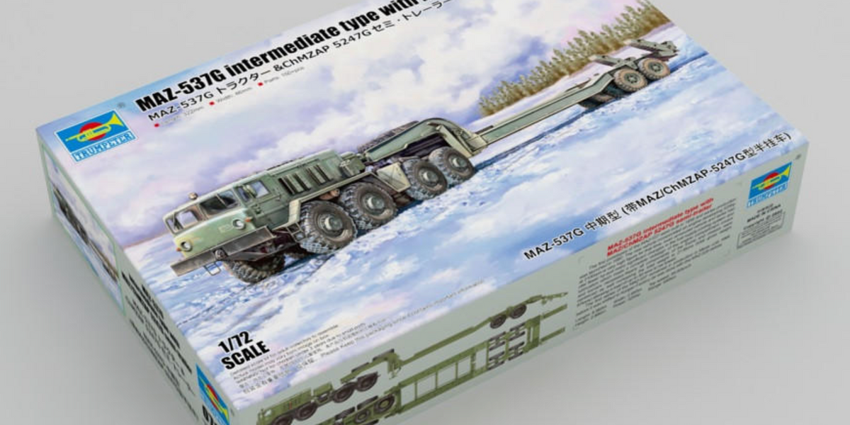 Trumpeter Scale Models 7194 1/72 MAZ537G Intermediate Type Transport M ...