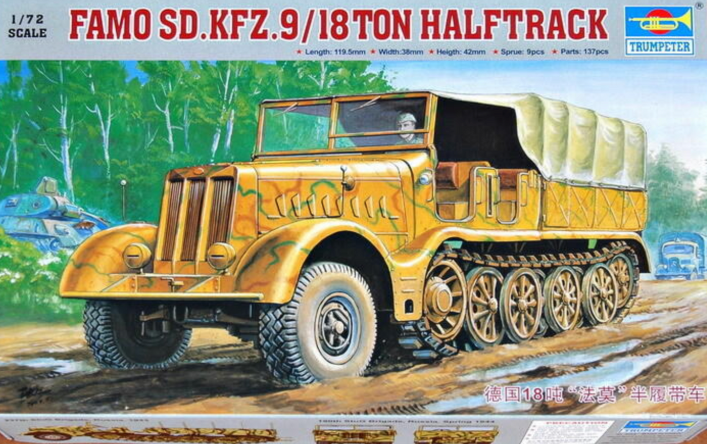 Trumpeter Scale Models 7203 1/72 FAMO HEAVY HALF TRACK Model Kit ...