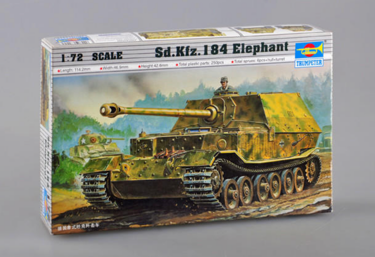 Trumpeter Scale Models 7204 1/72 Sd.Kfz.184 ELEPHANT Model Kit — White Rose Hobbies