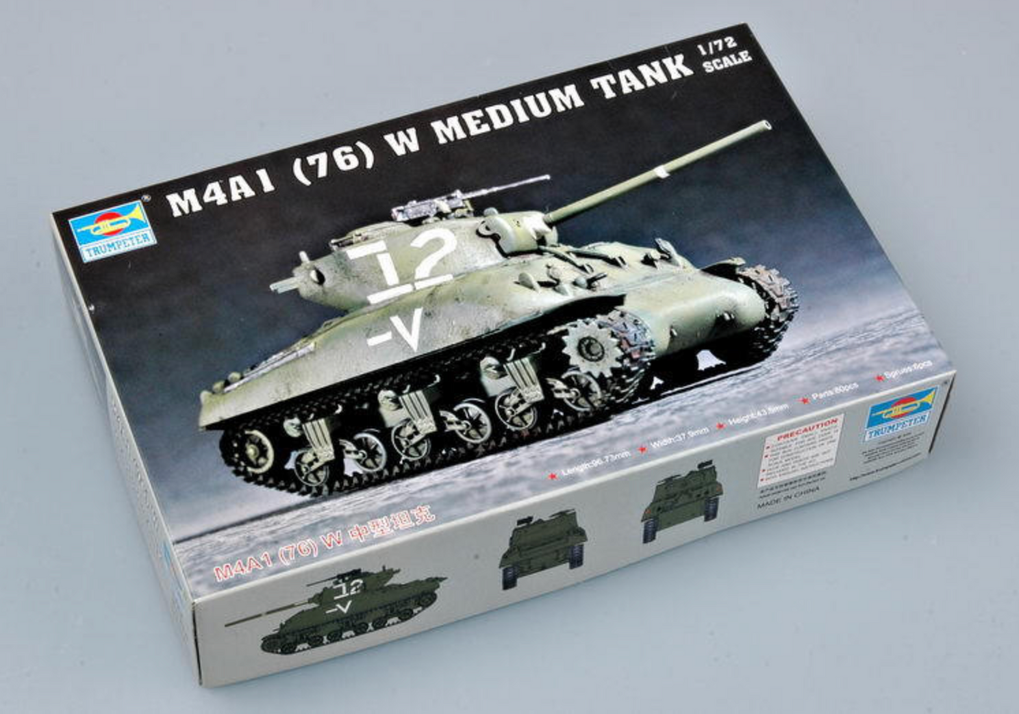 Trumpeter Scale Models 7222 1/72 US M4A1 Tank Model Kit — White Rose ...
