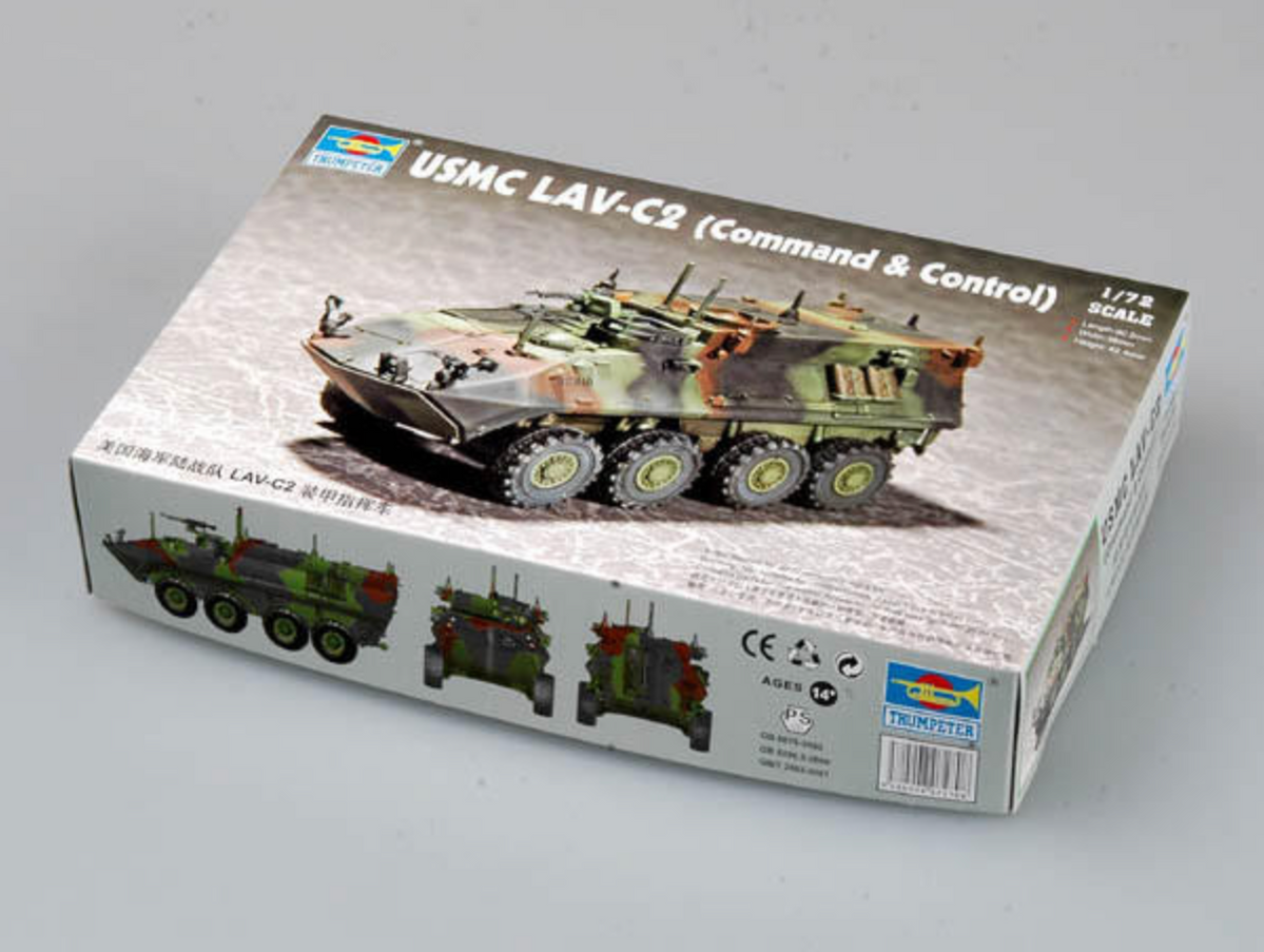 Trumpeter Scale Models 7270 1/72 USMC Lav-C2 Armored Veh Model Kit — White Rose Hobbies
