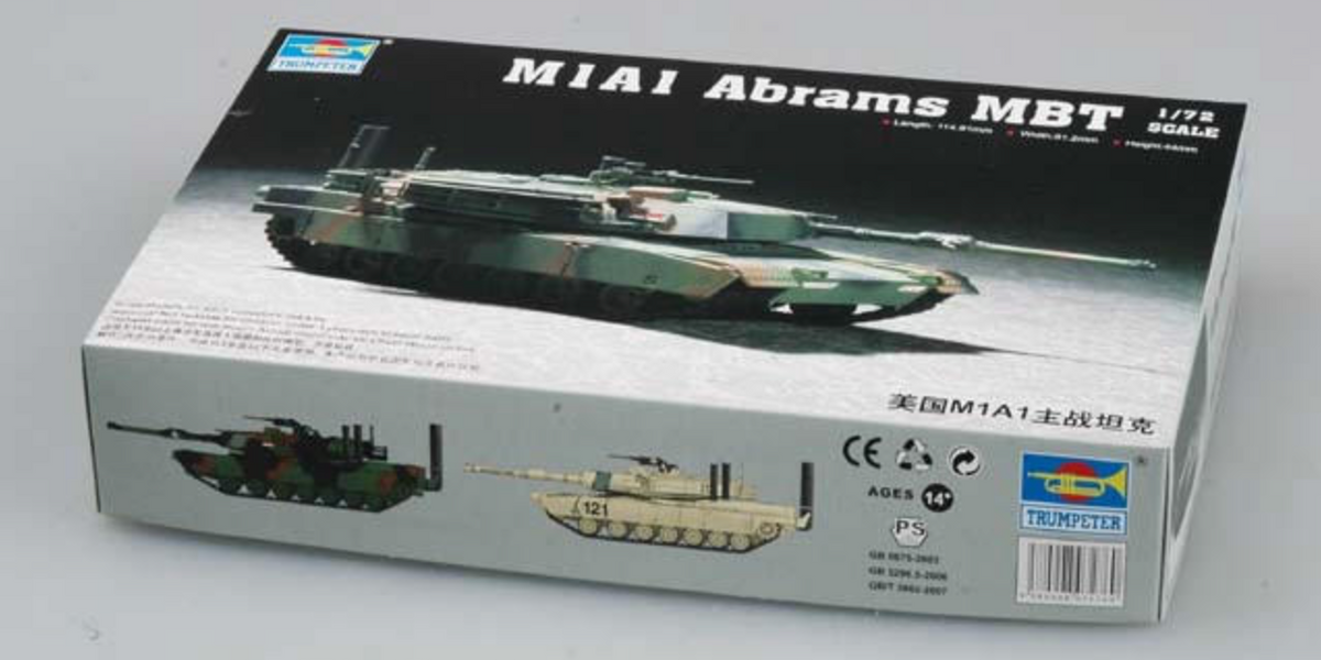 Trumpeter Scale Models 7276 1/72 US M1A1 Abrams MBT Model Kit — White ...