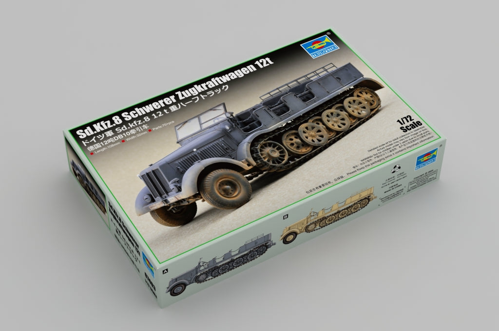 Trumpeter Scale Models 7403 1/72 Sd.Kfz8 12T Halftrack Model Kit ...