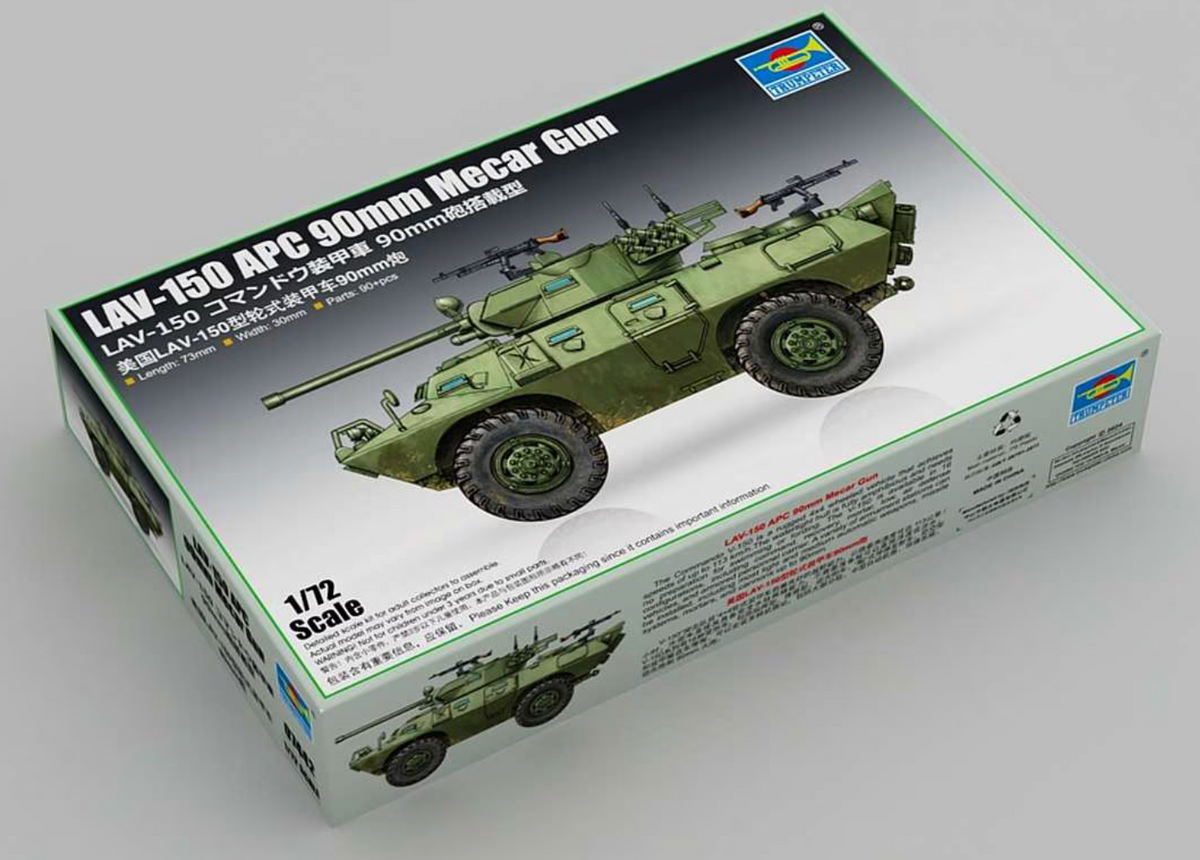 Trumpeter Scale Models 7442 1/72 LAV-150 APC 90mm Mecar Gun Model Kit ...