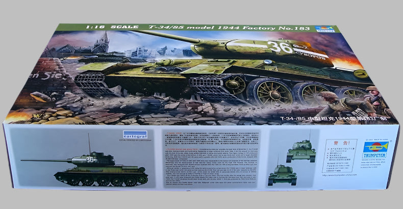 Trumpeter Scale Models 904 1/16 T34/85 Russian Tank Early Model Kit ...