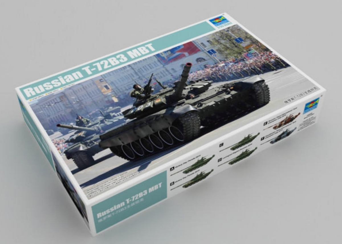 Trumpeter Scale Models 9508 1/35 Russian T72B3 Tank Model Kit — White ...