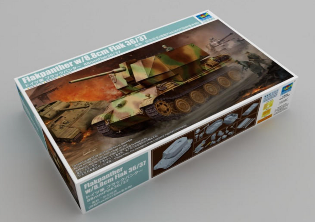 Trumpeter Scale Models 9531 1/35 Flakpanther Tank with 8.8cm Flak 36/3 ...