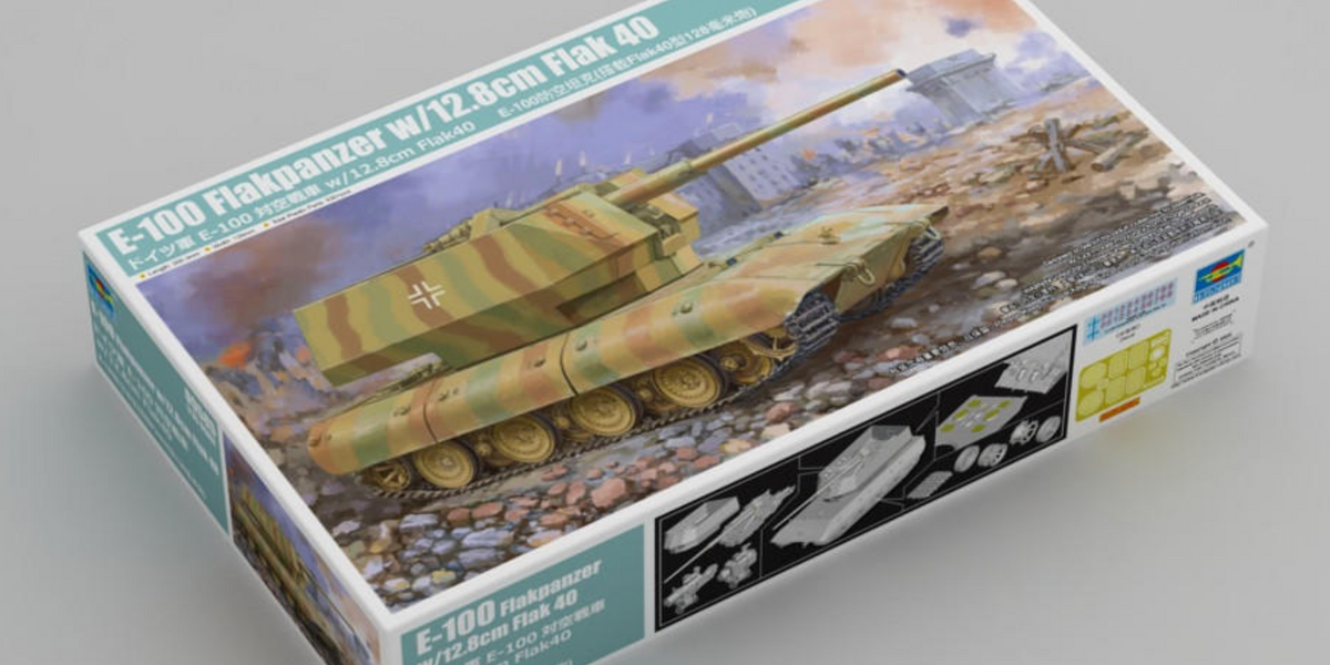 Trumpeter Scale Models 9585 1/35 E-100 Flakpanzer with 12.8cm Flak 40 — White Rose Hobbies